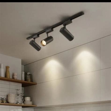 Jual PAKET SET 3 Lampu 1rel Lampu Sorot Spot Rel Lampu Tembak 10w 20w 30w Isi 3 LAMPU 1