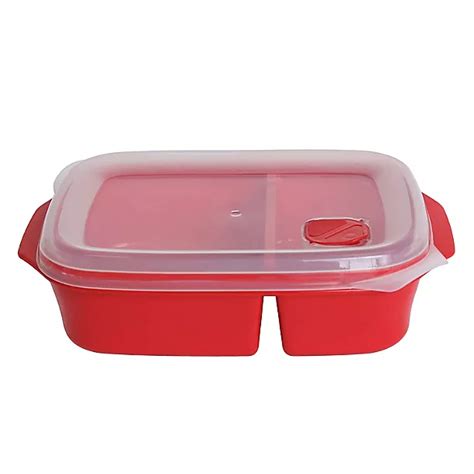 Prestige Microwave 13l Divided Container Red Lakeland