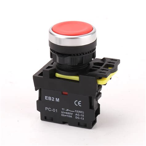Sentai Electrical Push Button Switch 22mm Round Flat Head Plastic Momentary Push Button Switches