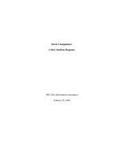 Assignment 3 Docx Week 3 Assignment Cyber Incident Response ISSC361 Information Assurance