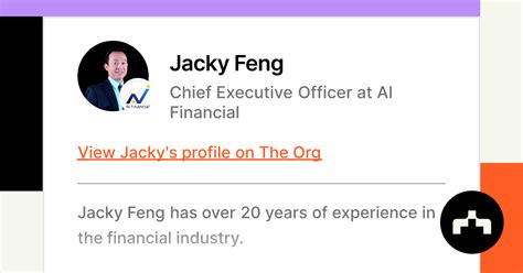 Jacky Feng Chief Executive Officer At Ai Financial The Org