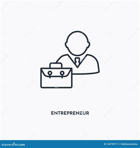 Entrepreneur Outline Icon Simple Linear Element Illustration Isolated Line Entrepreneur Icon