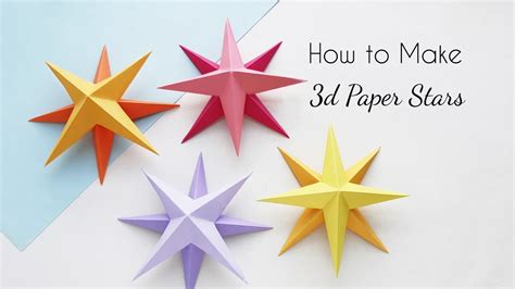 Simple 3d Paper Stars Tutorial