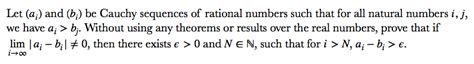 Solved Let A And B Be Cauchy Sequences Of Rational