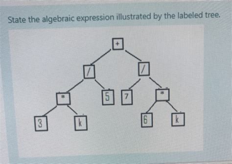 Solved State The Algebraic Expression Illustrated By The