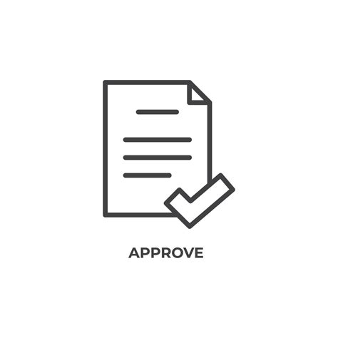 Vector Sign Of Approve Symbol Is Isolated On A White Background Icon