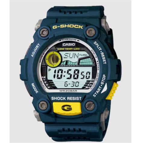 Marca Japonesa G And Shoc K G 7900 2 Blue Tidal Série Fase Lunar Relógios Masculinos Shopee Brasil
