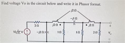 [solved] find voltage vo in the circuit below and write it