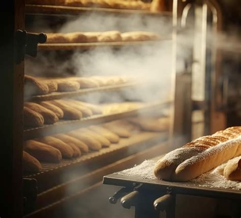 Padaria Pela Manhã Pão Fresco Quente E Pastelaria Assando Na Padaria Da