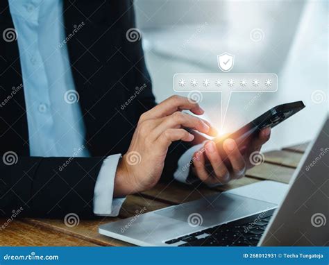 Two Steps Authentication 2fa Concept 2023 Shield And Asterisk Icons Code Showing On Smart
