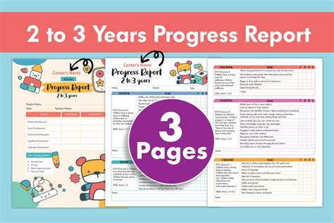 Progress Report Perfect For 2 3 Year Old And Progress Report Etsy