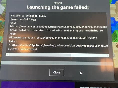 launching error help please r minecraft
