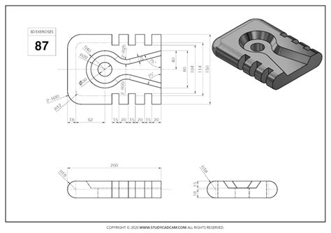 D CAD EXERCISES STUDYCADCAM Mechanical Engineering Design Mechanical Design D Drawings