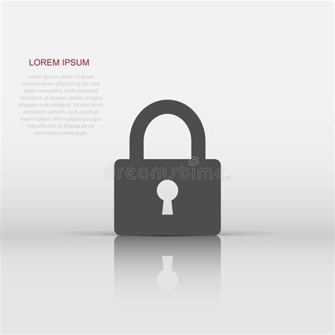 Padlock Icon In Flat Style Lock Unlock Security Illustration On White Isolated Background