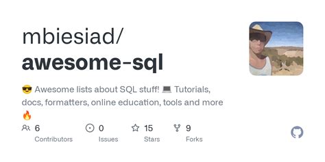 Github Mbiesiadawesome Sql 😎 Awesome Lists About Sql Stuff Tutorials Docs Formatters