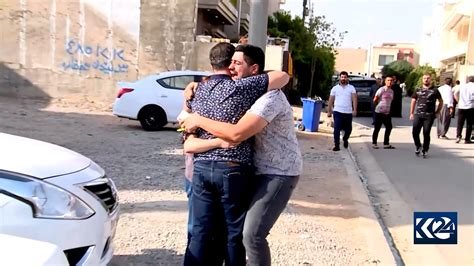 گریان و ناڵەی کەسوکاری ھاوکار جاف ئەو ئەفسەرەی ئەمڕۆ شەھیدکرا گریان و