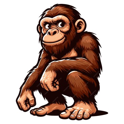 Premium Vector Australopithecus Mascot Vector Illustration On White