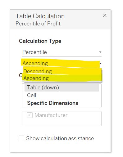 Quick Table Calculations Part 6 Percentile The Data School