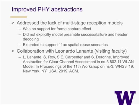 Uw Funlab Ns3 Based Wifi Network Performance Evaluation Pptx