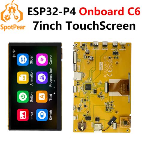Esp32 P4 Development Board 7inch Display 7 Inch Touchscreen Onboard Esp32 C6 Camera Port Speaker
