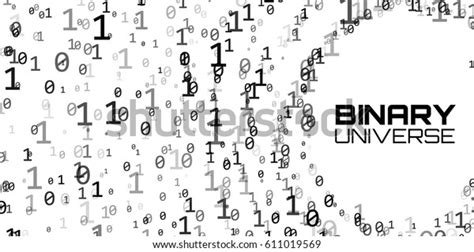 Vector Data Flow Visualization Grayscale Big 库存矢量图（免版税）611019569