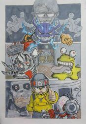 Analogman Banchomamemon Chaosdramon Mameo Digimon Digimon Absurdres Highres Banchou