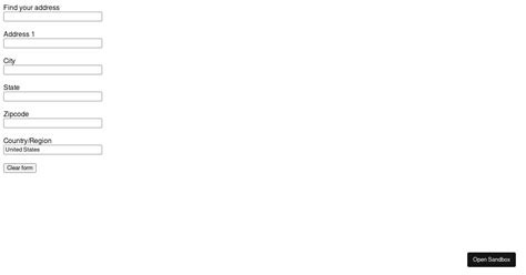 Mapbox Address Autocomplete Forked Codesandbox
