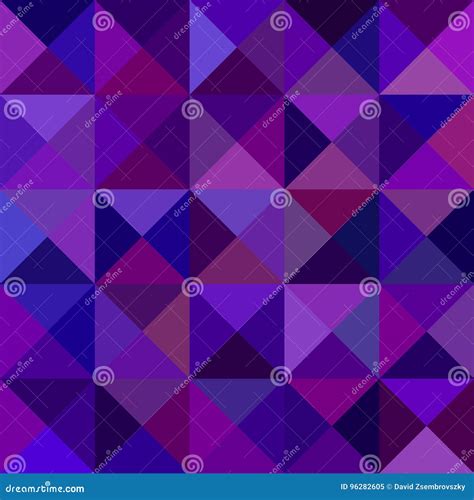 Dark Purple Abstract Triangle Mosaic Pattern Background Vector Graphic From Triangles Stock