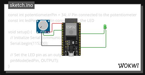 Esp32 Potentiometer Wokwi Esp32 Stm32 Arduino Simulator