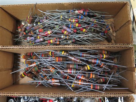 Multiple Resistors Capacitors Switch Sockets Lenses Co Axial Cables Plugs Etc