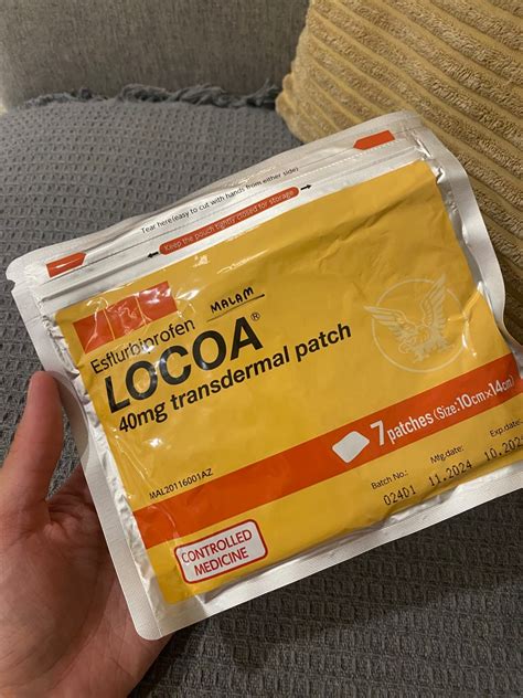 Locoa 40mg Transdermal Patch Health And Nutrition Medical Supplies
