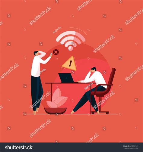 No Internet Internet Connection Problem Concept Stock Vector Royalty Free 2018502749