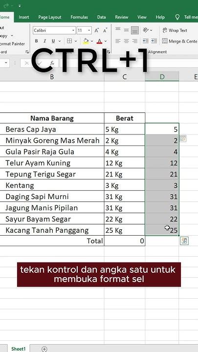 Cara Menjumlah Satuan Unit Di Excel Excelindonesia Excel Tutorial Shortcutexcel Shortcut