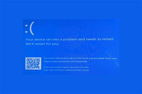 How To Fix The VHD BOOT INITIALIZATION FAILED BSoD