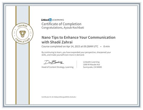 Ayoub Kochbati On Linkedin Certificate Of Completion