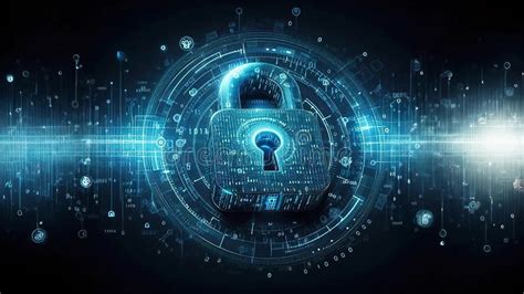 Digital Lock With Binary Code Stock Illustration Illustration Of