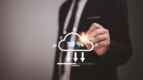 Premium Photo Cloud Storage Technology Concept Businessmen Use Laptops To Synchronize