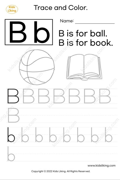 Phonics Trace And Color Letter Bb Worksheet Artofit