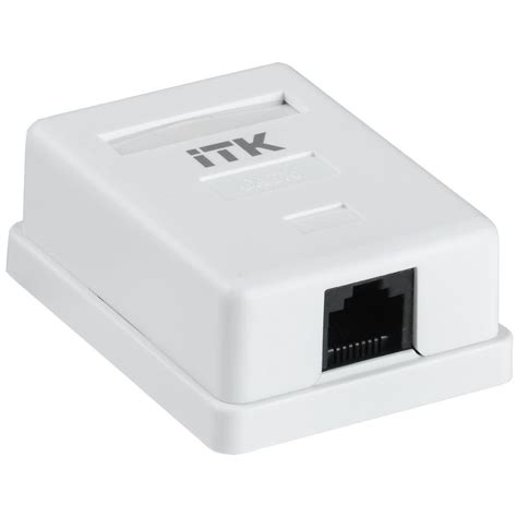 Информационная настенная розетка Itk Rj45 кат 6 Utp 1 порт Cs2 1c06u 12 выгодная цена отзывы