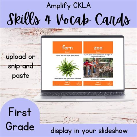 Ckla First Grade Skills 4 Vocabulary Cards By Looping With Love Tpt