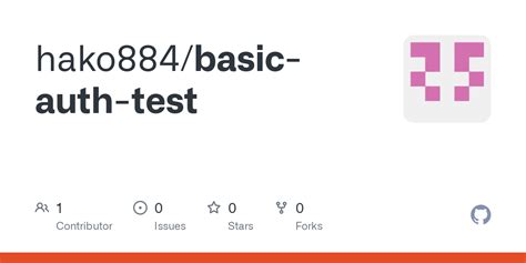 github hako884 basic auth test