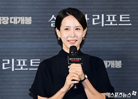 조여정 살인자 리포트 촬영 후 이마 고통 호소 할 수 있을까 겁날 정도 [엑s 현장]