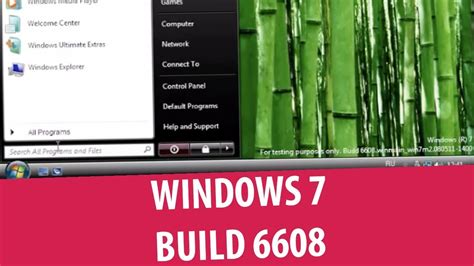 Windows 7 Ultimate Build 6608 Youtube