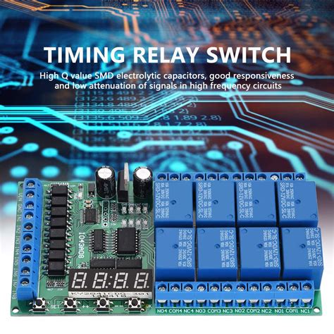 Timing Relay Switch Dc 12v 8ch Infinite Cycle Multifunction Delay Timing Timer Relay On Off