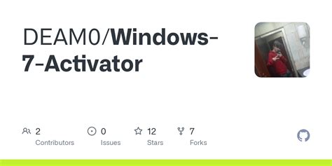 GitHub DEAM0 Windows 7 Activator