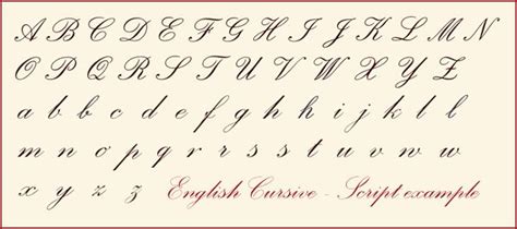 English Cursive Script