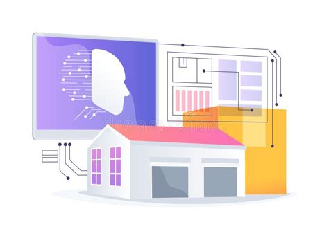 Ai Optimized Warehouse Operations Abstract Concept Vector Illustration Stock Vector