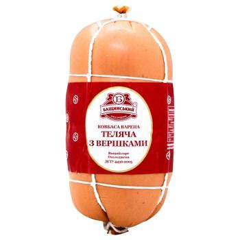 Ковбаса Бащинський Теляча з вершками варена вищий сорт 500г - замовити ...