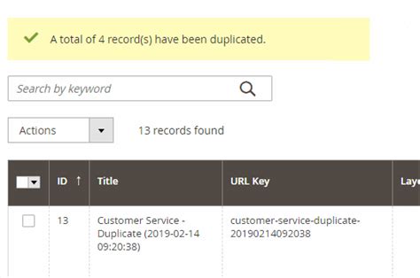 magento 2 duplicate cms page and block extension