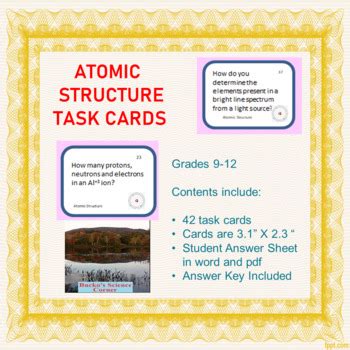 Atomic Structure Task Cards Distance Learning By Bucko S Science Corner